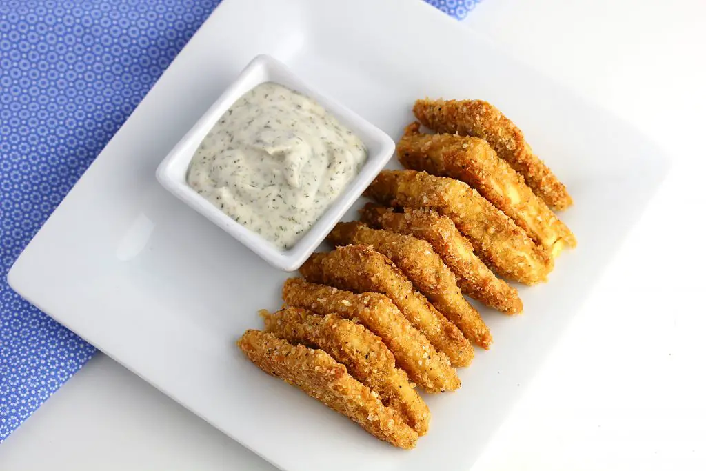 my favourite tofu strips w/ maple dill sauce - The Vegan Harvest